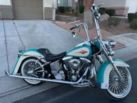 HARLEY DAVIDSON 1991-harley-davidson-heritage-softail-teal-white-only ...