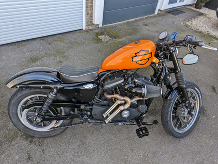 HARLEY DAVIDSON harley-sportster-883r-2015-roadster-papaya-orange ...