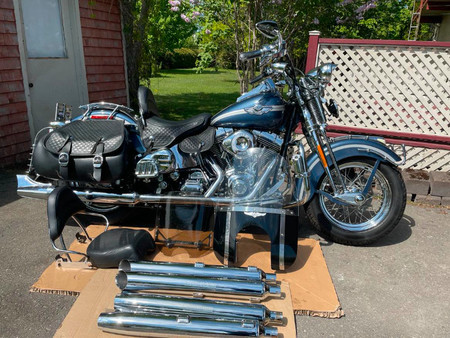 HARLEY DAVIDSON harley-davidson-flsts-2003-gunmetal-blue Occasione - Il ...